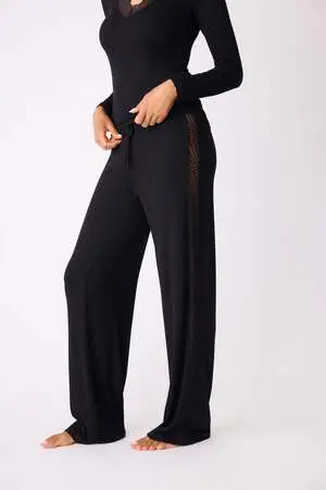 PJ Salvage Lacey Basics Lounge Pants With Lace Insets