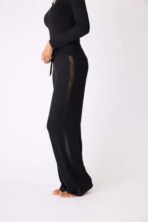 PJ Salvage Lacey Basics Lounge Pants With Lace Insets