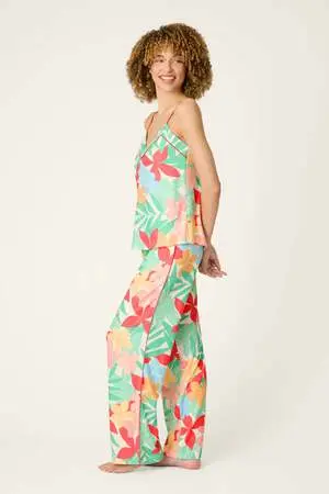 PJ Salvage The Coastal Club Sunset Blooms Long Pajama Set