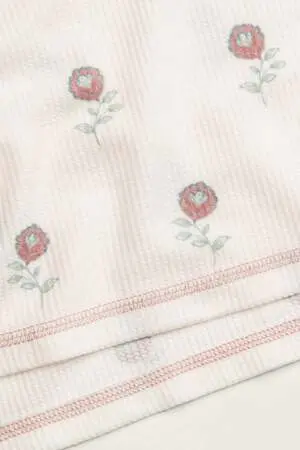 PJ Salvage Thermal Rosette Print Racerback Tank