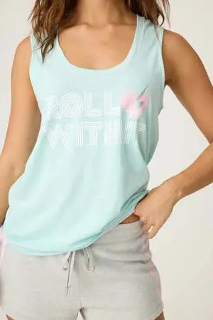 PJ Salvage Roll With It" Cotton-modal Slub Jersey Tank