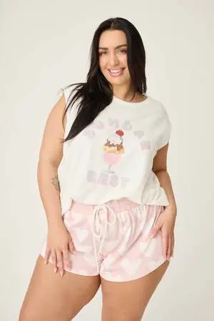 PJ Salvage Super-soft Cotton Sundae Best Lounge Pajama Set Plus Size