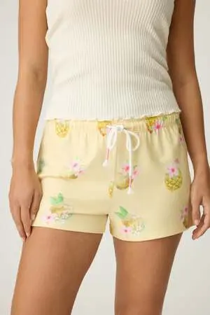 PJ Salvage Aloha Hour Tropical Print Sleep Shorts