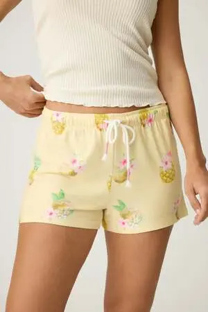 PJ Salvage Aloha Hour Tropical Print Sleep Shorts