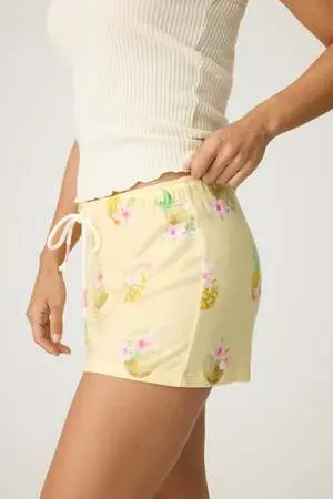 PJ Salvage Aloha Hour Tropical Print Sleep Shorts