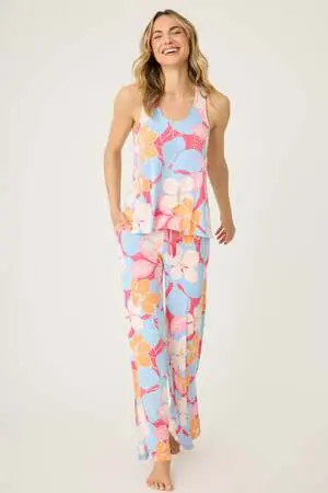 PJ Salvage Tropical Floral Modal Jersey Racerback Tank