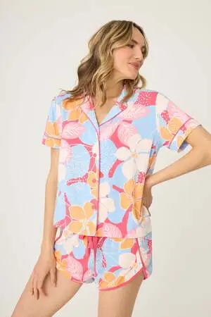 PJ Salvage Tropical Floral Short Sleeve Pajama Top