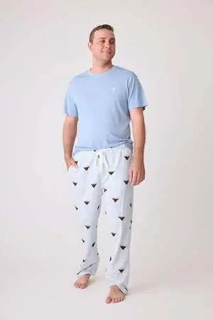 PJ Salvage His & Hers Happy New Year Pajama Set - Bluestone