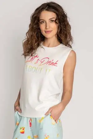 PJ Salvage Let's Sip On It" Graphic Sleeveless Tank