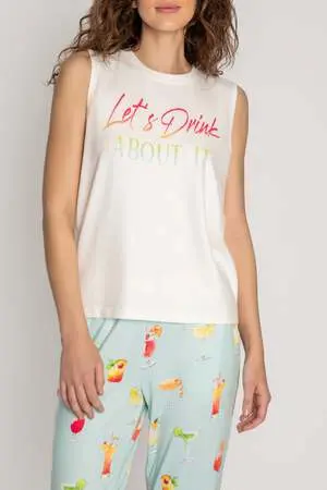 PJ Salvage Let's Sip On It" Graphic Sleeveless Tank