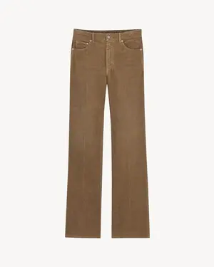 Saint Laurent High-waisted Corduroy Boot-cut Pants