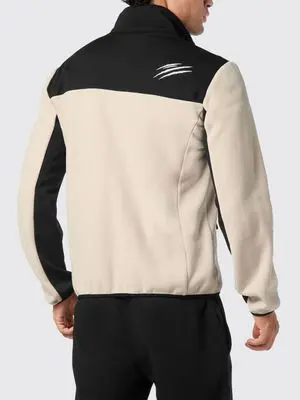 PLEIN SPORT Zip-up Fleece Jacket - Beige