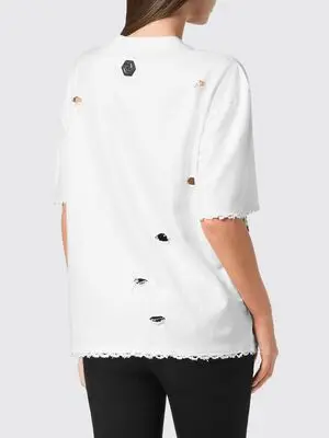 Philipp Plein Embellished Cotton T-shirt