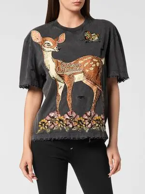 Philipp Plein Graphic Print T-shirt - Black