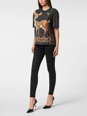 Philipp Plein Graphic Print T-shirt - Black