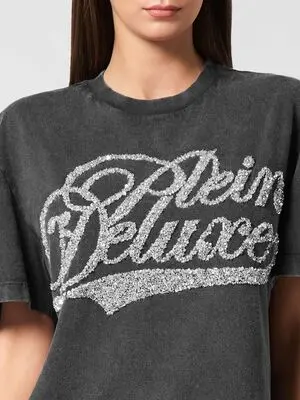 Philipp Plein Sequin Embellished Cotton T-shirt