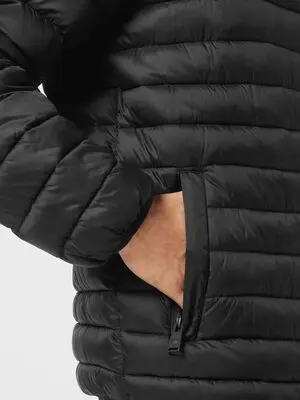 PLEIN SPORT Hooded Quilted Down Jacket - Black