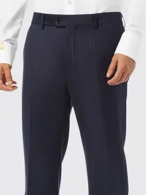 BILLIONAIRE Tailored Pinstriped Trousers - Navy