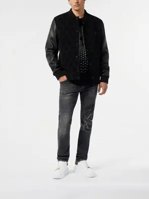 Philipp Plein Varsity Monogram Bomber Jacket