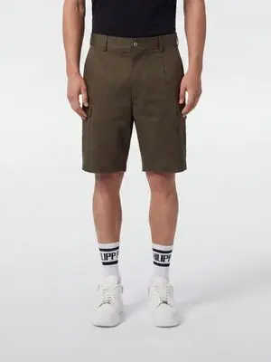 Philipp Plein Stretch Cotton Chino Shorts - Green
