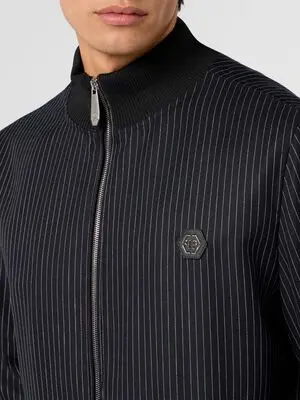 Philipp Plein Striped Zip-up Jacket