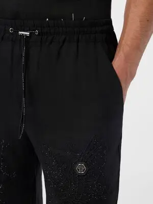 Philipp Plein Embellished Drawstring Shorts
