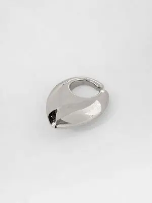 PANCONESI Spada Teardrop-shaped Metal Ear Cuff With Engraved Logo