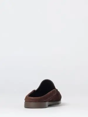 Paraboot Suede Mules With Raised Apron Stitching