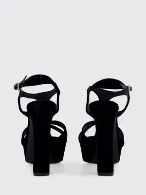 JIMMY CHOO Velvet Platform Sandals