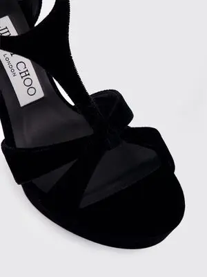 JIMMY CHOO Velvet Platform Sandals