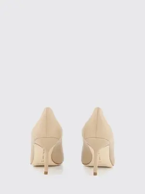 Manolo Blahnik Suede Almond-toe Pumps - Beige