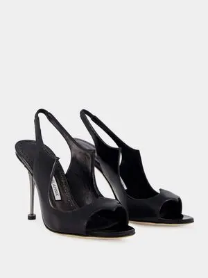 Manolo Blahnik Patent Leather Slingback High-heeled Sandals