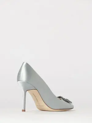 Manolo Blahnik Embellished Pointed Toe Pumps - Gnawed Blue