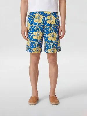 Drole De Monsieur Floral Print Technical Fabric Knee-length Shorts - Blue