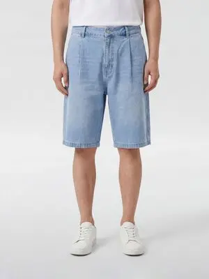 DUNST Cotton Denim Cargo Shorts - Blue