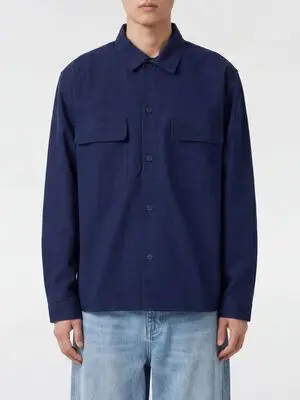 FAMILY FIRST Cotton Shirt Jacket With Dropped Shoulders And Logo