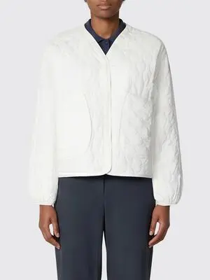 SAVE THE DUCK Short Quilted Jacket In Recycled Polyester With V-neck - Cream