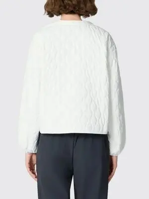 SAVE THE DUCK Short Quilted Jacket In Recycled Polyester With V-neck - Cream