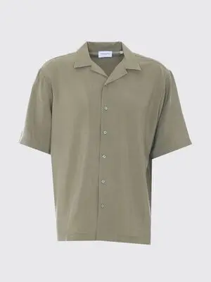 FAMILY FIRST Cuban Collar Short-sleeved Bowling Shirt In Modal Blend