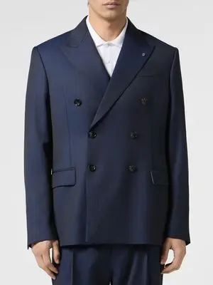 BILLIONAIRE Double Breasted Tailored Blazer - Navy