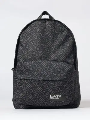 EA7 Monogrammed Backpack - Black