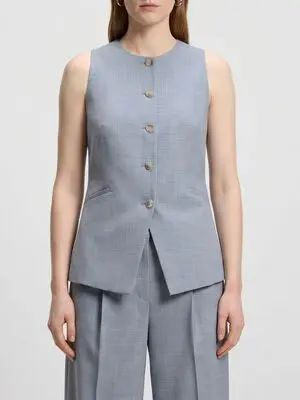 BOSS Virgin Wool Waistcoat - Grey