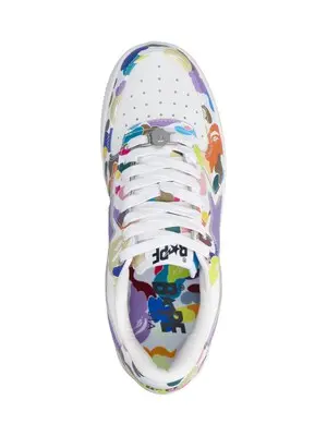 A BATHING APE Sta Icon #2" Leather Sneakers