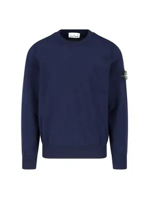 Stone Island Compass" Sweater - Blue