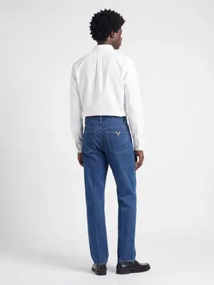 Valentino Garavani Vgold" Straight Leg Jeans