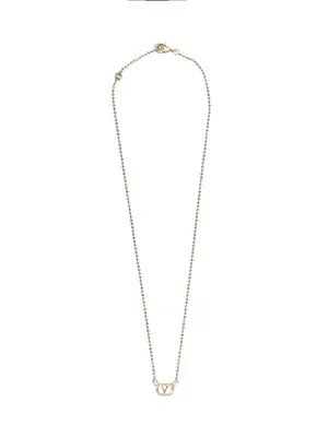 Valentino Garavani Vlogo Necklace With Crystal Detail