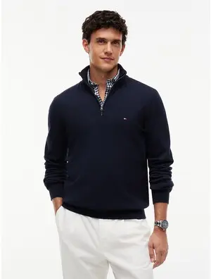 Tommy Hilfiger Classic Quarter-zip Sweater - Navy