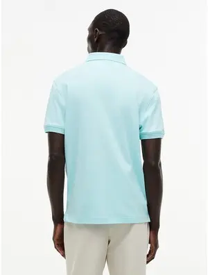 Tommy Hilfiger Regular Fit Stretch Tommy Polo - Soft Turquoise