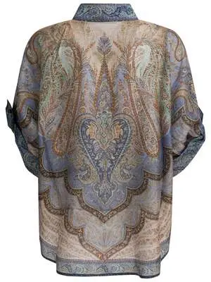Zimmermann Wanderlust Silk Shirt - Blue