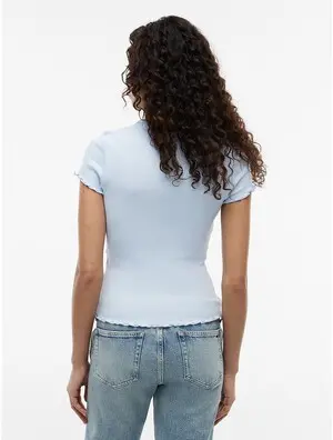 Tommy Hilfiger Ribbed Lettuce-trim T-shirt